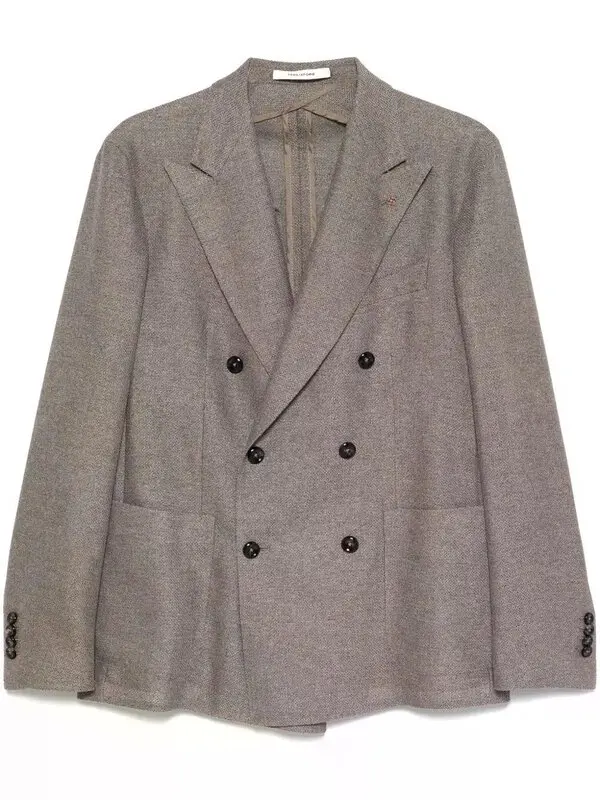 Tagliatore Mélange-effect Blazer - Grey