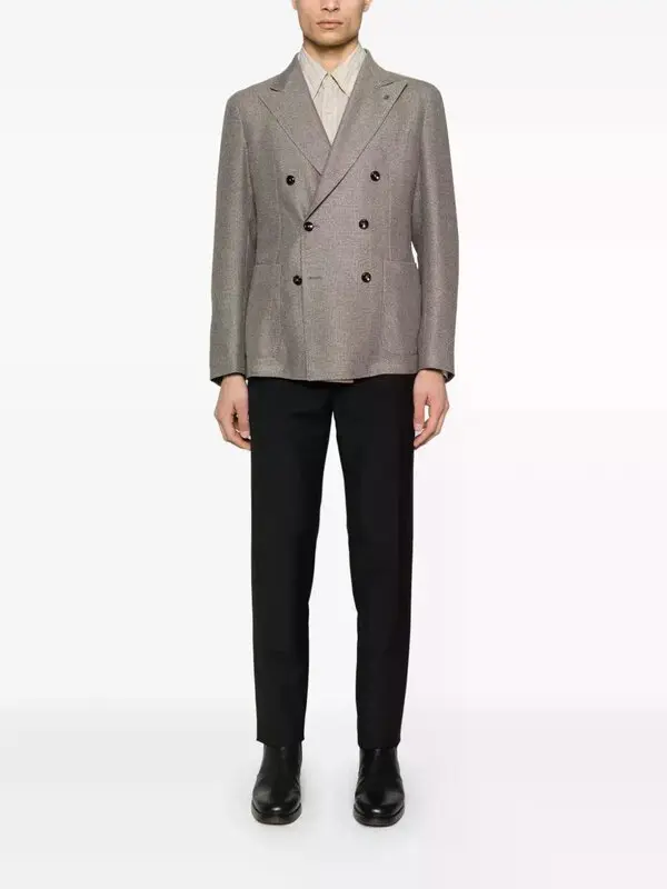 Tagliatore Mélange-effect Blazer - Grey