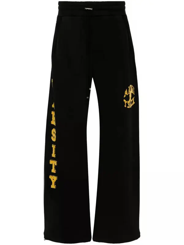 Amiri Flocked-logo Cotton Track Pants