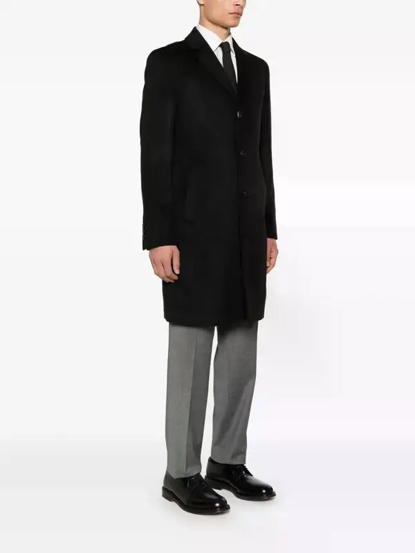 BOSS Virgin Wool-cashmere Blend Felted Coat