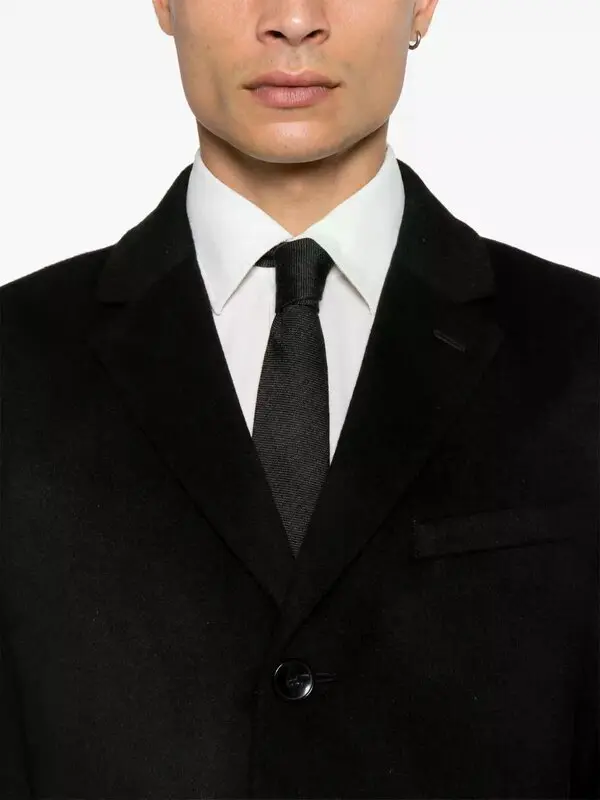 BOSS Virgin Wool-cashmere Blend Felted Coat