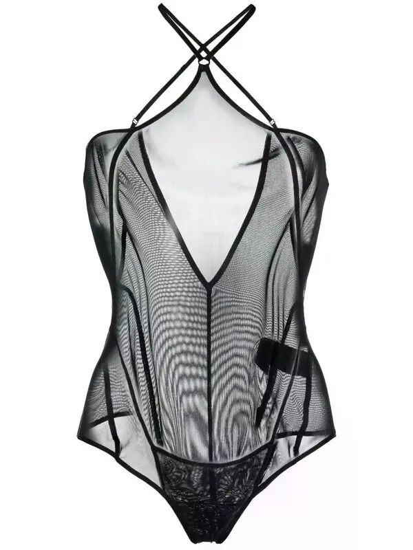 KNWLS Celest Semi-sheer Halterneck Body