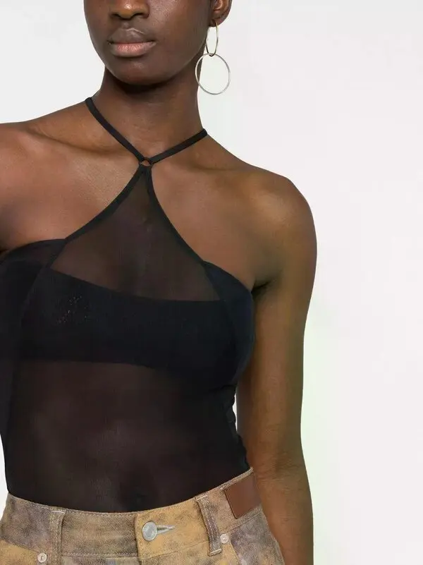 KNWLS Celest Semi-sheer Halterneck Body