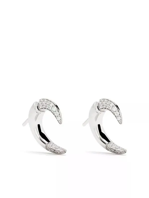 SHAUN LEANE Small Talon Diamond Earrings - Silver