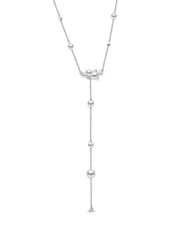 Yoko London 18kt White Gold Trend Freshwater Pearl And Diamond Necklace - Silver