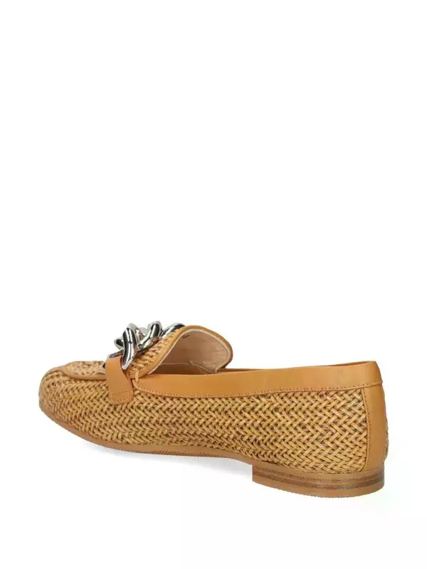 Casadei Chain Link Detail Loafers - Neutrals