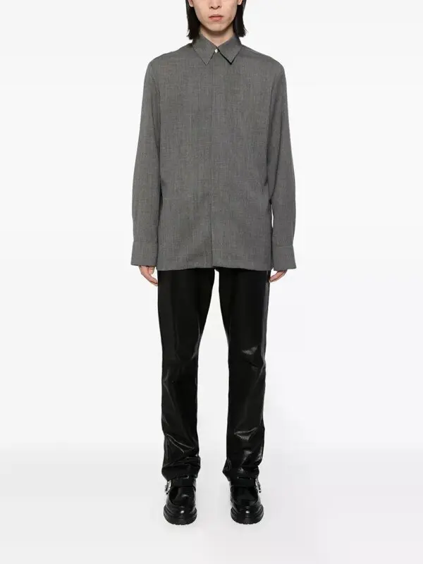 JIL SANDER Felted Wool Flannel Shirt