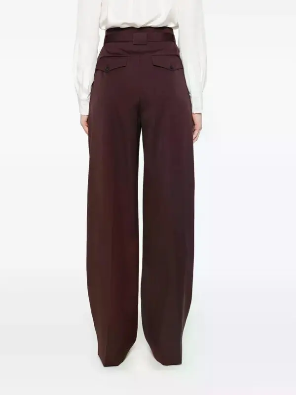 LANVIN Belted Pleated Trousers