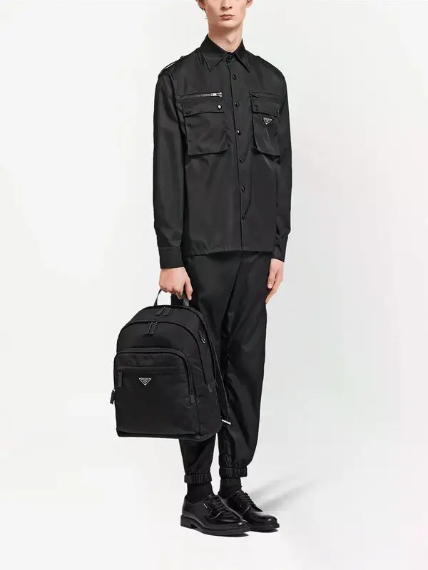 Prada Re-nylon Backpack With Saffiano Leather Accents
