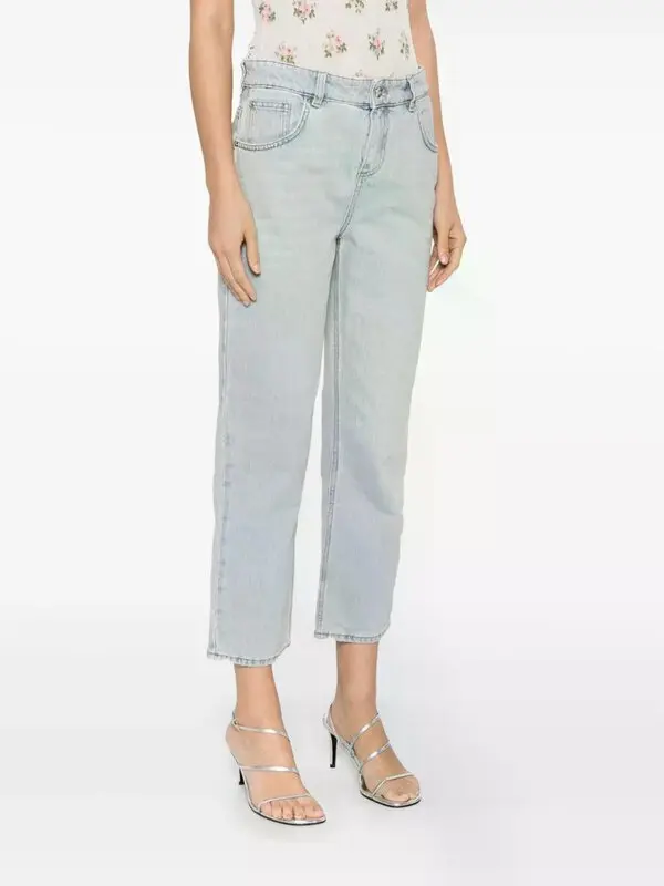 Blumarine Logo-embroidered Jeans - Blue