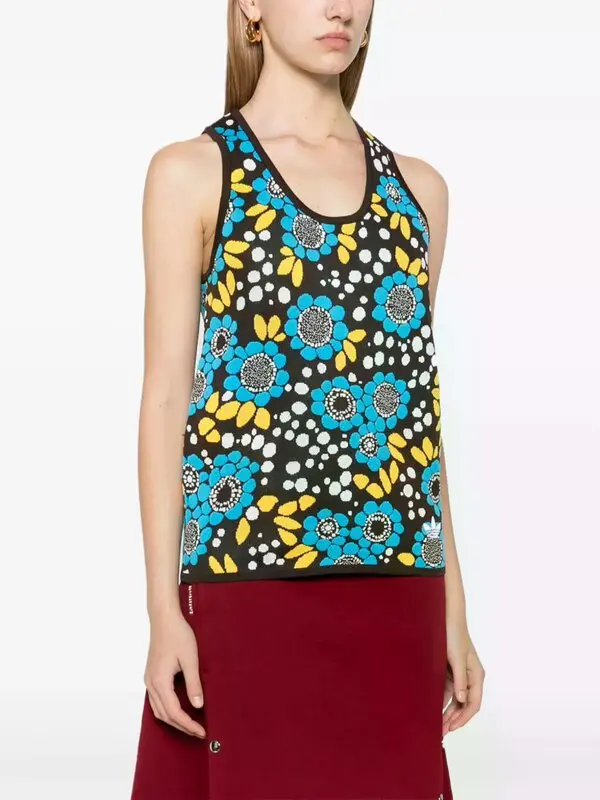 Adidas X Wales Bonner Floral Jacquard Knitted Vest
