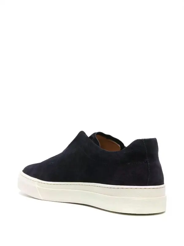 SCAROSSO Luca Suede Slip-on Sneakers - Blue