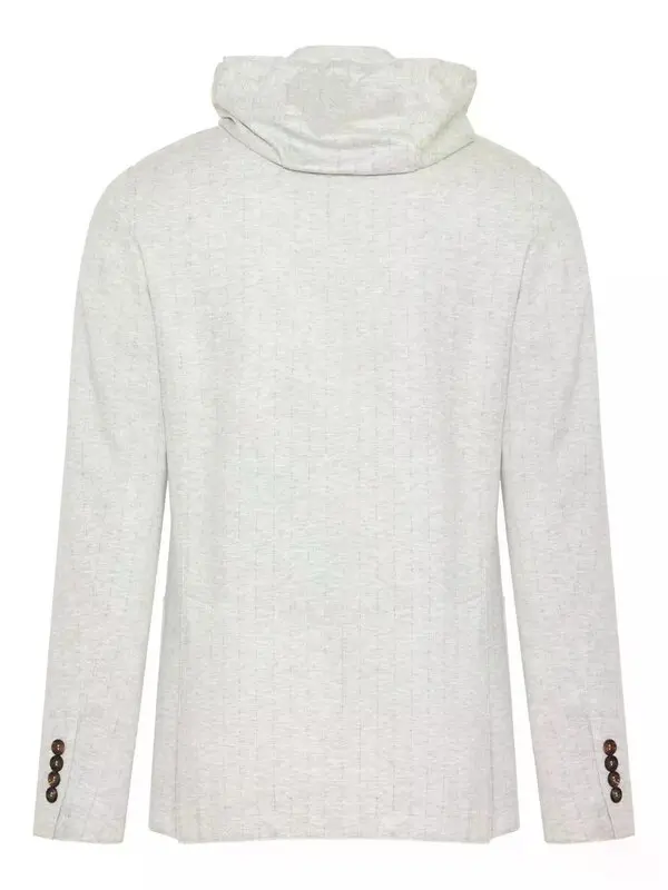 Eleventy Textured Hooded Jacket - Grey