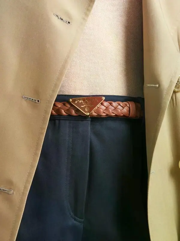 Prada Braided Leather Belt