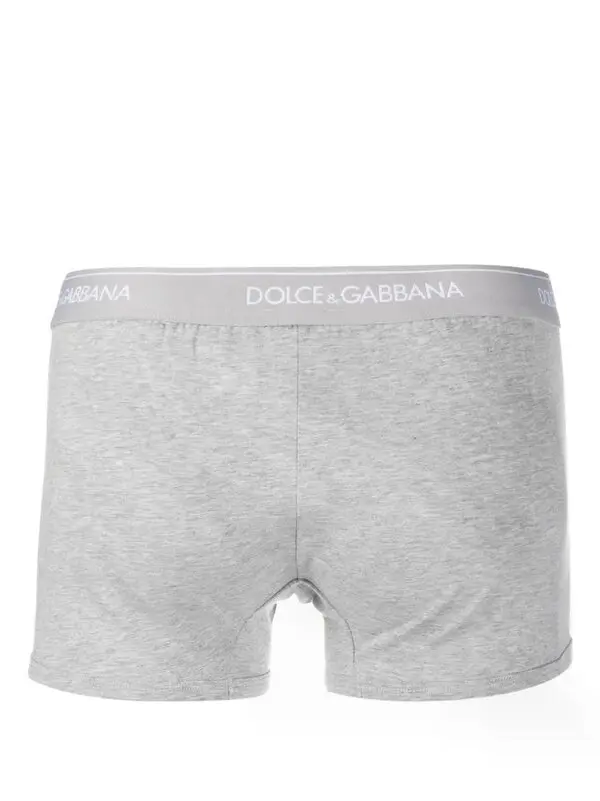 Dolce & Gabbana Logo-waist Cotton Boxers - Grey