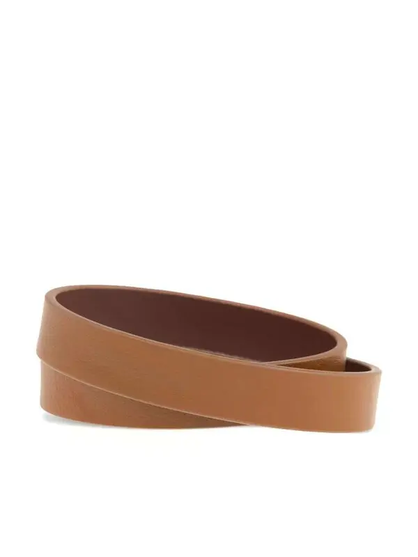 Alexander McQueen Skull Appliqué Leather Bracelet - Silver