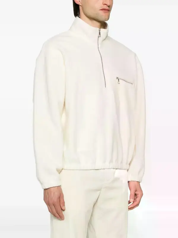 RIER High-neck Fleece Sweatshirt - Neutrals