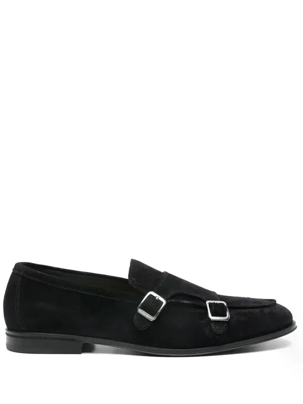 DOUCAL'S Suede Monk Strap Shoes - Blue