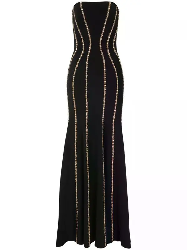 Jenny Packham Embellished Strapless Gown