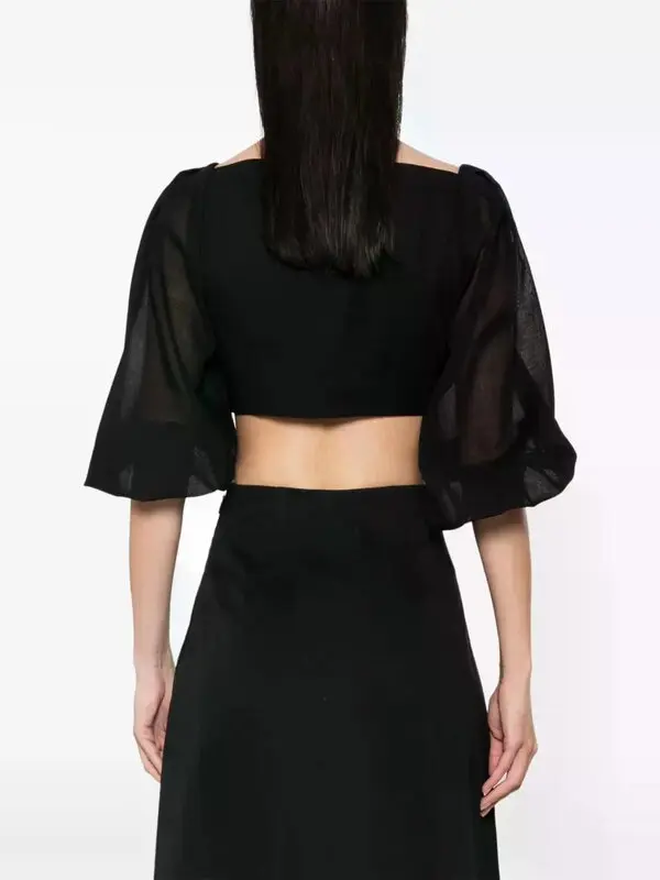 Philosophy Di Lorenzo Serafini Voile Cropped Top