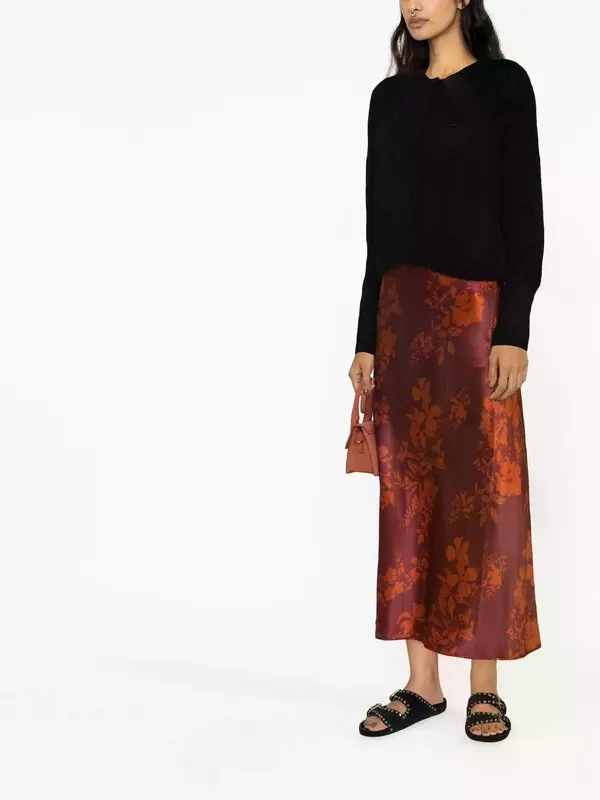 REFORMATION Clara Crew Neck Cardigan - Black