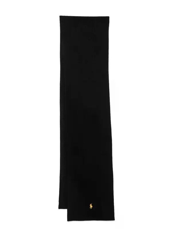 Polo Ralph Lauren Polo Pony-embroidered Scarf - Black