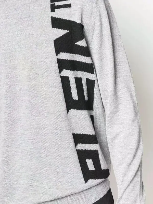 Philipp Plein Logo And Skull Print Wool Sweater - Grey