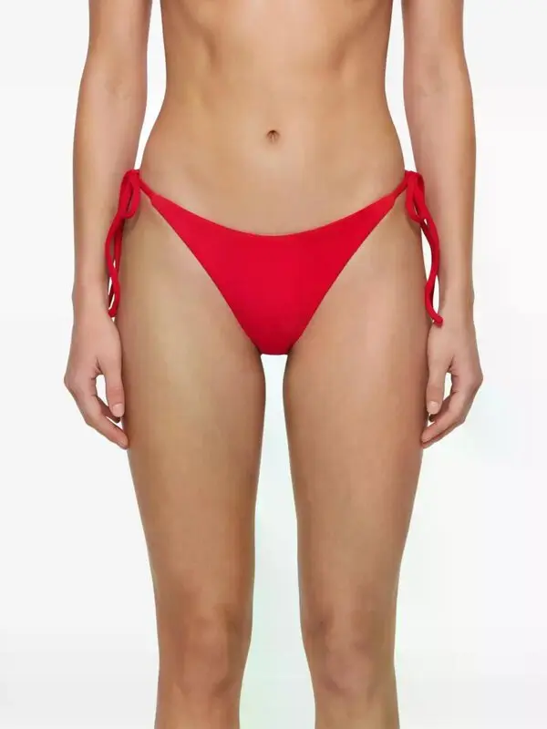 LET'S SWIM Side Tie-fastening Bikini Bottoms - Red