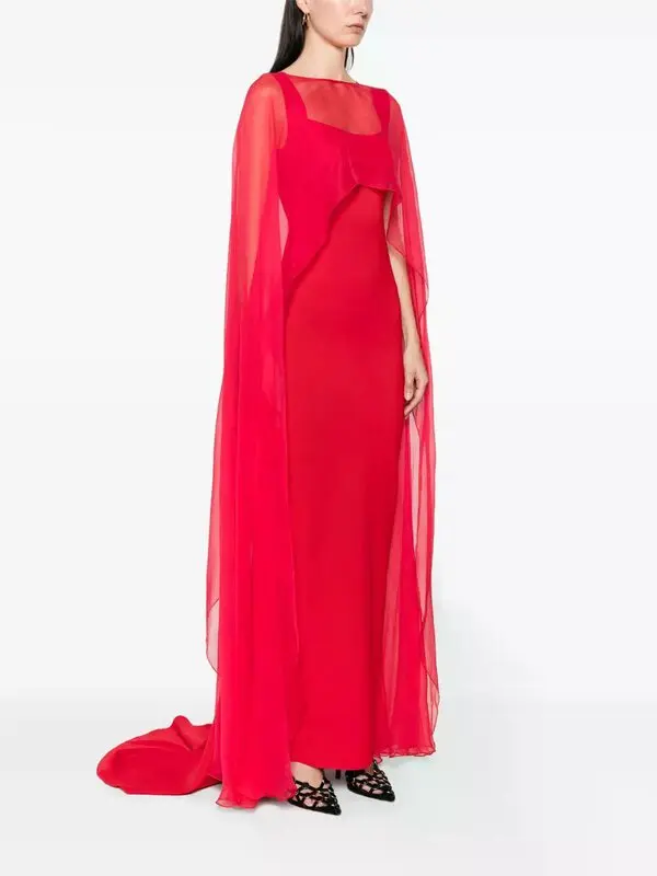 ATU BODY COUTURE Detachable Cape Maxi Dress