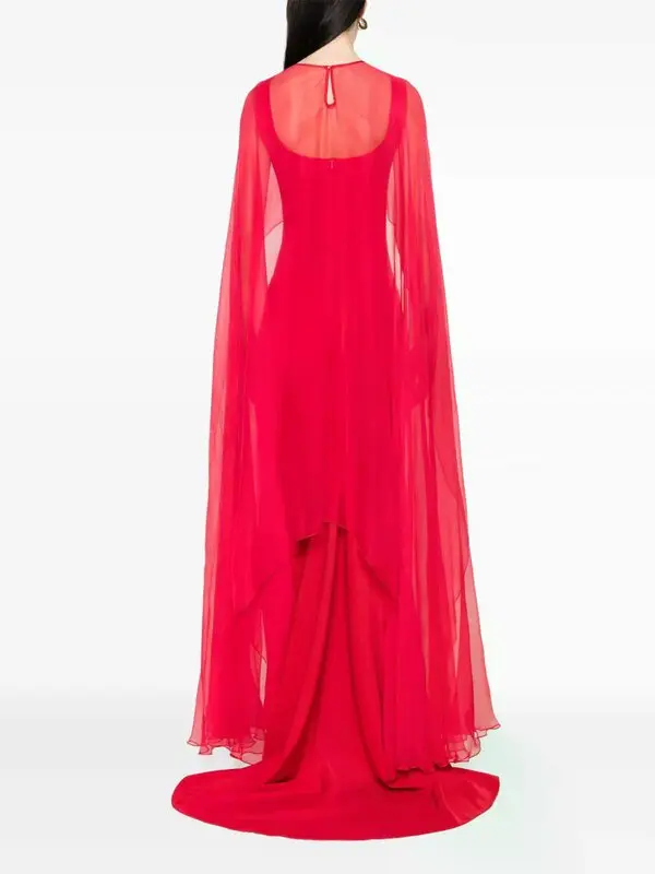 ATU BODY COUTURE Detachable Cape Maxi Dress