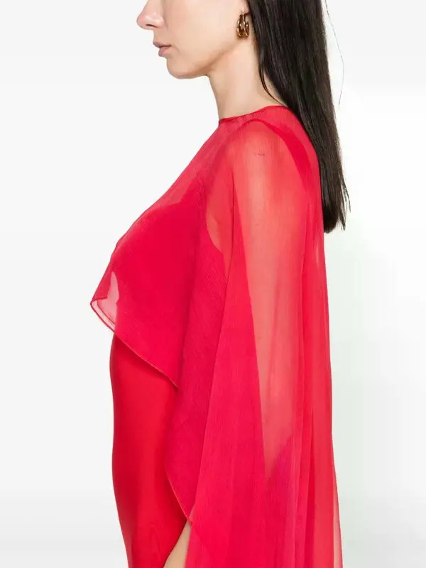 ATU BODY COUTURE Detachable Cape Maxi Dress