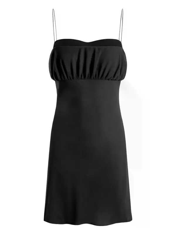 16Arlington Nuza Dress With Gathered Detailing And Rear Tie - Black