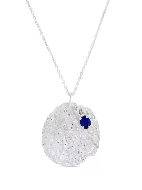 LOVENESS LEE Maitaka Necklace With Sapphire Pendant - Silver