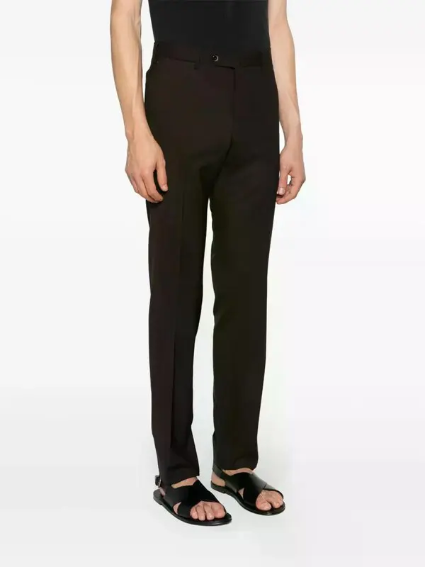 PT TORINO Mid-rise Slim-fit Trousers - Brown