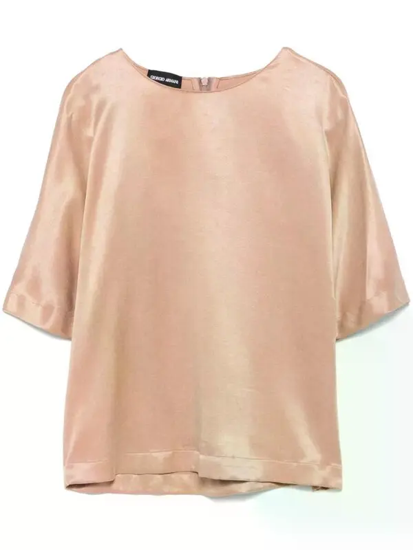 Giorgio Armani Satin Blouse - Neutrals