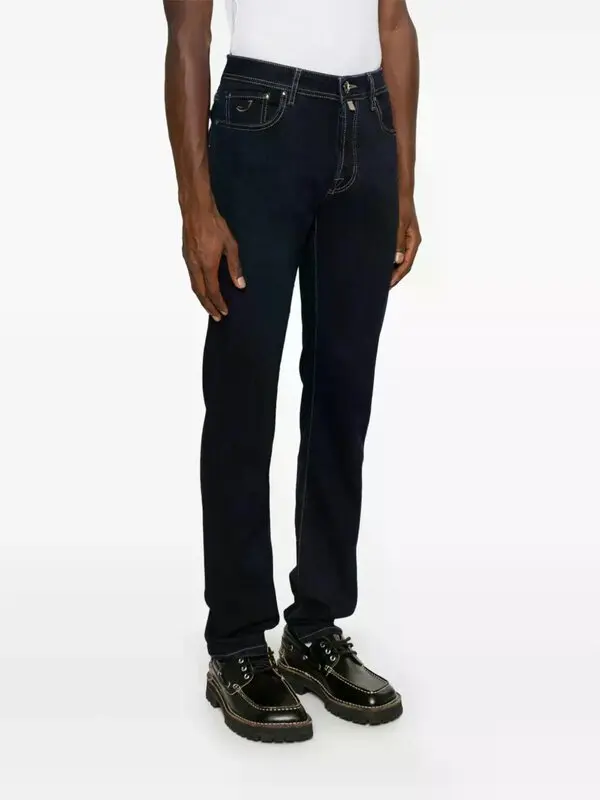 Jacob Cohen Logo-patch Jeans - Blue