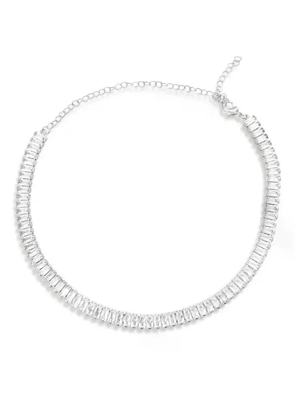 HZMER JEWELLERY Crystal-embellished Necklace - Silver