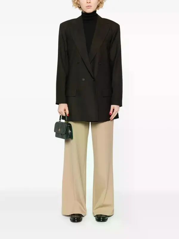 Fabiana Filippi Double-breasted Virgin Wool Blend Blazer