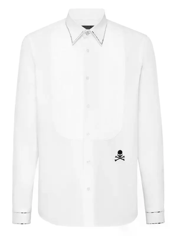 Philipp Plein Tie Cut Crystals Shirt