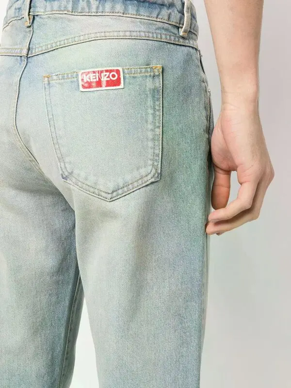 Kenzo Logo Patch Straight-leg Trousers