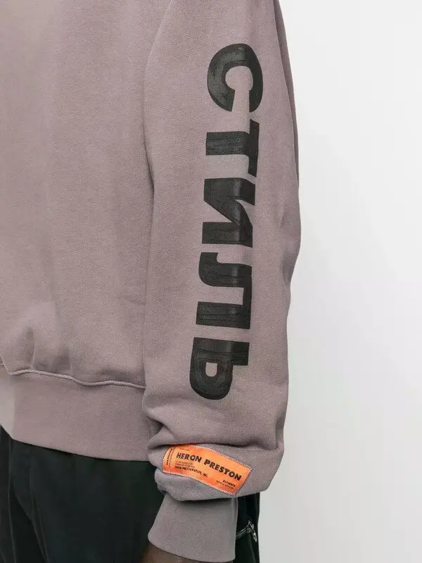 Heron Preston Flaming Skull Graphic Sweatshirt