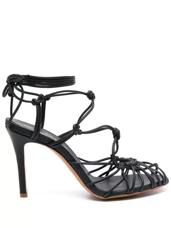 FORTE_FORTE 95mm Lace-up Stiletto Sandals - Black