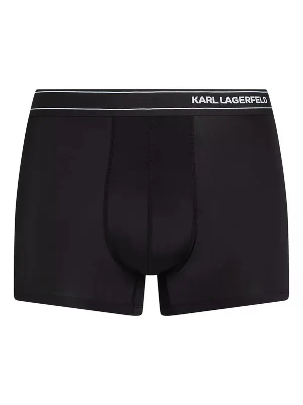 Karl Lagerfeld Logo-waistband Boxers - Black