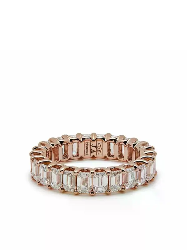 JEWELS AFICIONADO 18kt Rose Gold Diamond Eternity Ring - Pink