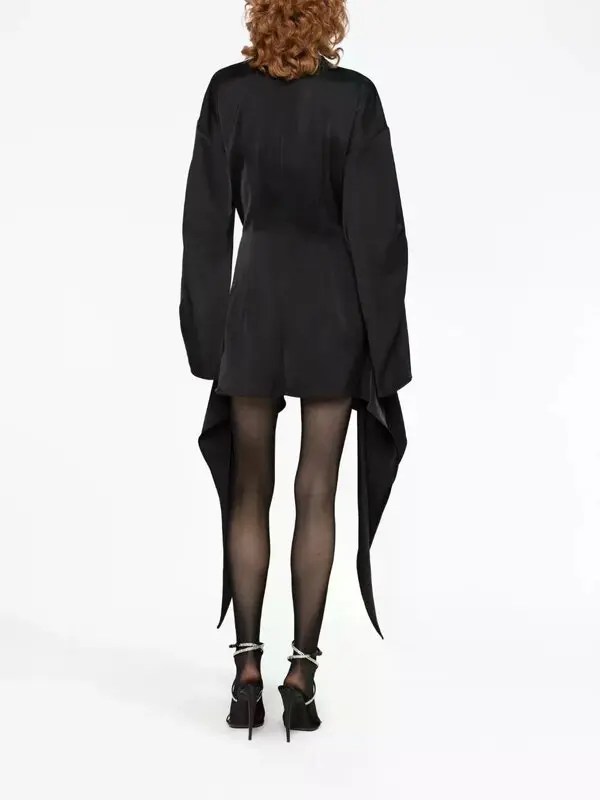 Attico Asymmetric Cut-out Satin Mini Dress