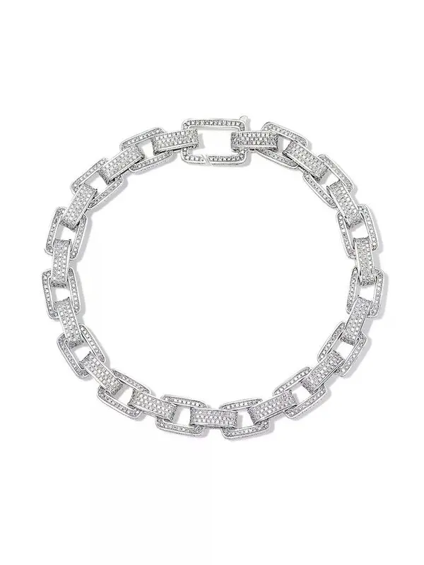 Shay 18k White Gold Diamond Chain-link Bracelet - Silver