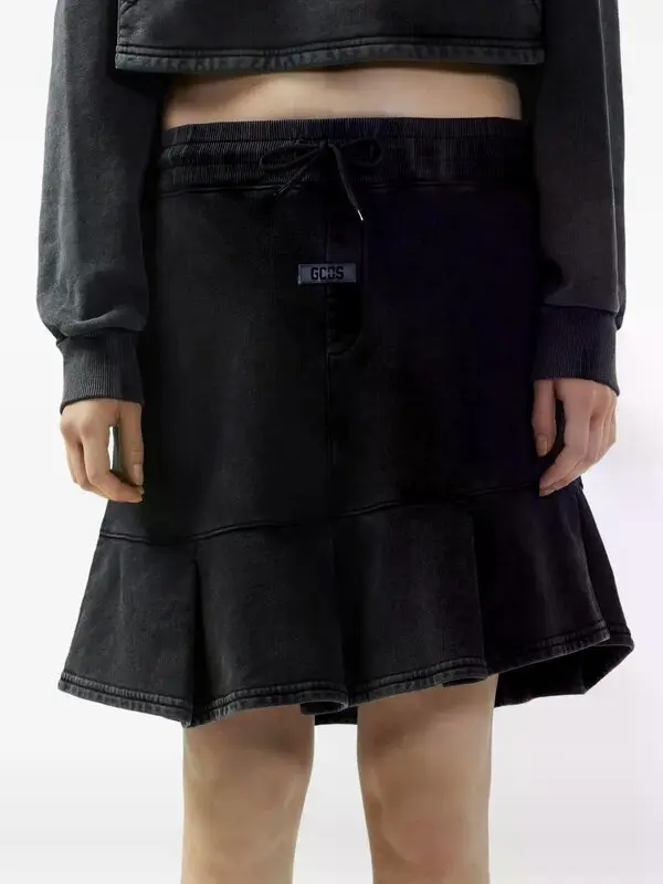 Gcds Stone-washed Track Skirt