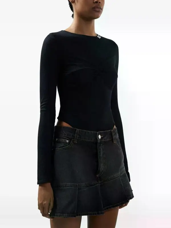 Gcds Long-sleeved Bodysuit With Ruched Detailing