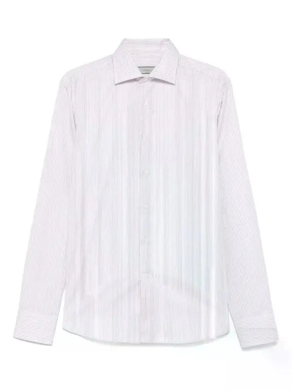 Canali Striped Shirt - Red