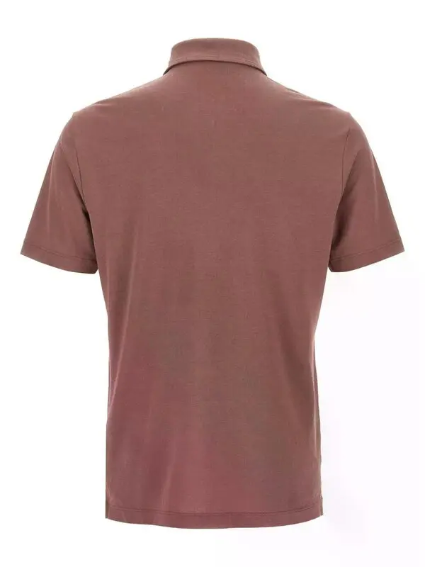 ZANONE Cotton Polo Shirt - Brown